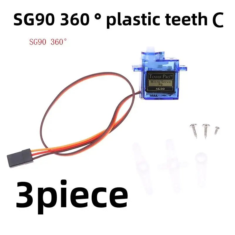 Сервопривод SG90 360° пластик 3шт