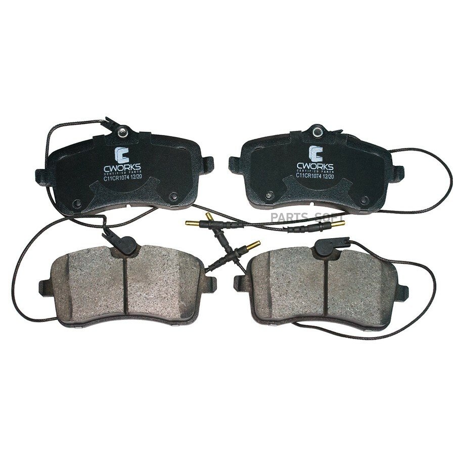 CWORKS Тормозные колодки передние, Low Metallic