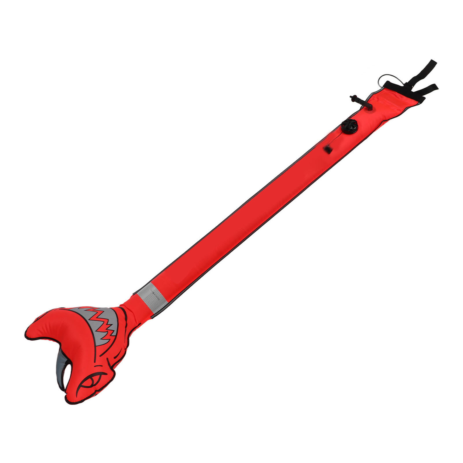 Поверхностный маркерный буй Подводное плавание с аквалангом Надувная защитная трубка Акула-молот Сигнальный маркер Буй Трубка Высокая видимость Оранжевый