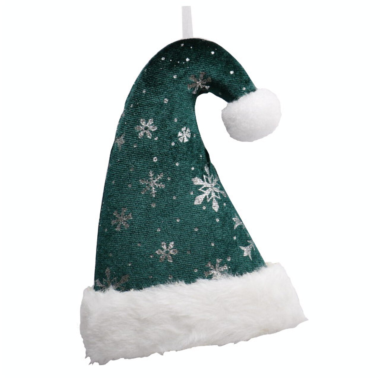 Подвеска новогодняя на елку Maxijoy колпак 15см пенопласт и ткань зеленый