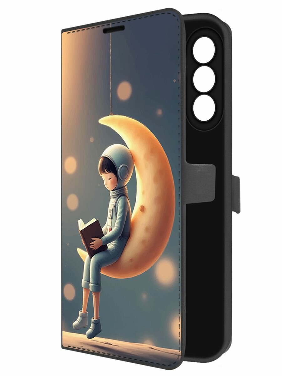 Чехол-книжка Krutoff Eco Book для Samsung Galaxy A56 5G (A566) Ловец снов (черный)