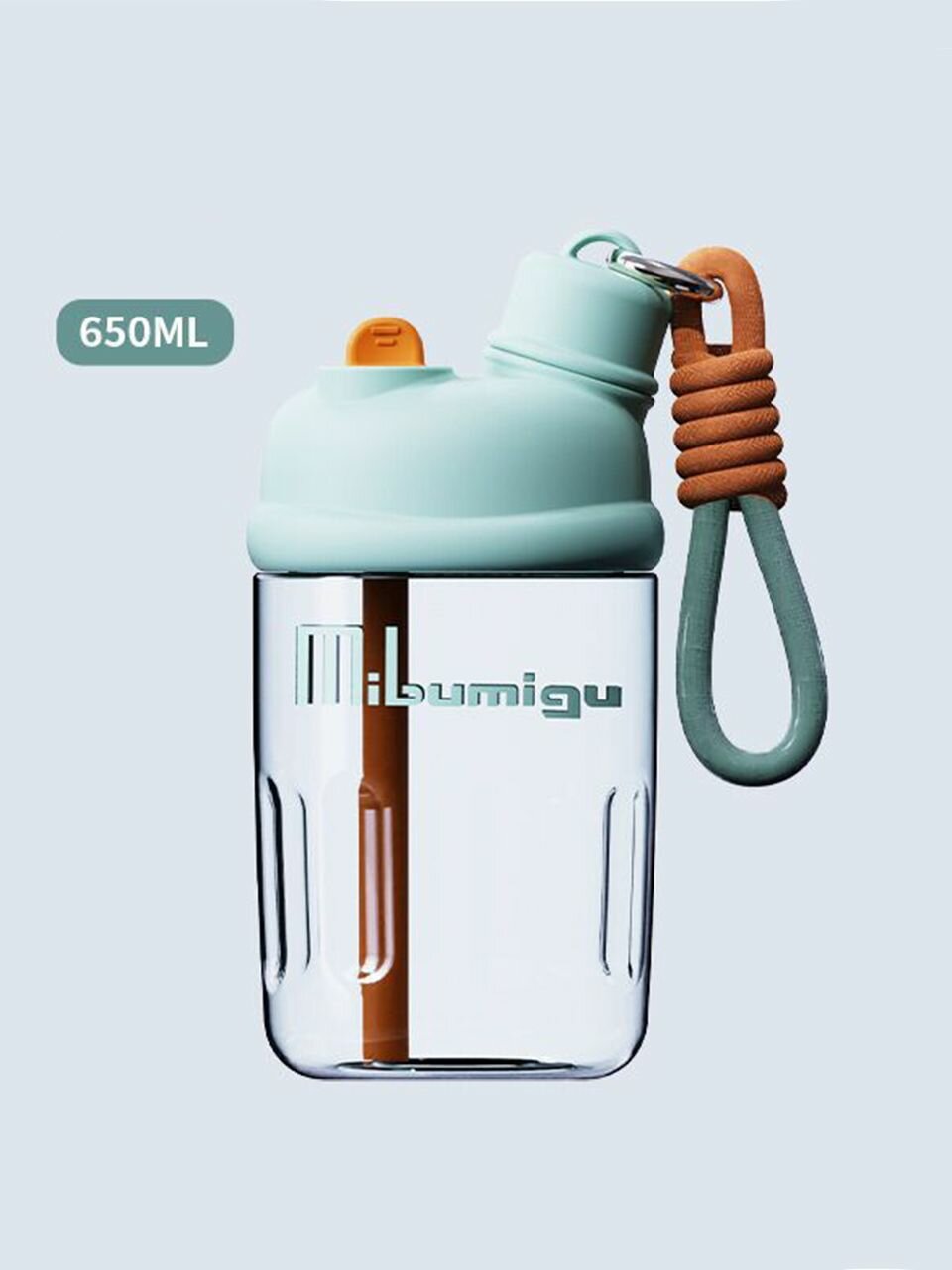 Бутылка для воды (0,65 л.) MibuMigu, бирюзовая