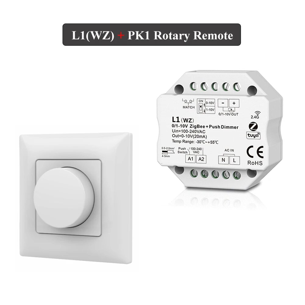 Tuya Zigbee диммер 0/1-10В L1(WZ) PK1