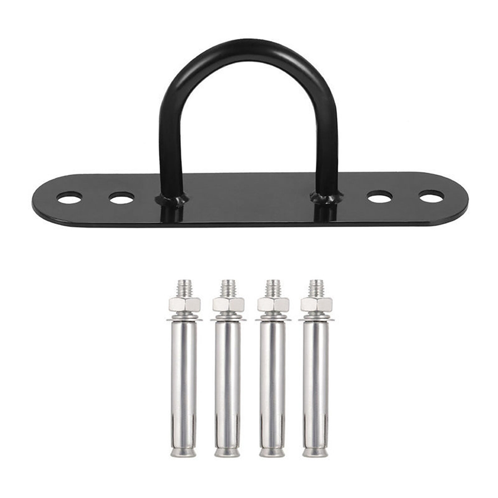 Крепление для крепления к стене Battle Rope для подвесных ремней, тренировочных канатов, боксерского оборудования, крюка для йоги, фиксированный держатель, Стainless Steel, 200kg, 210*81*50mm, 700g, 1* Крепление, 4* Винт