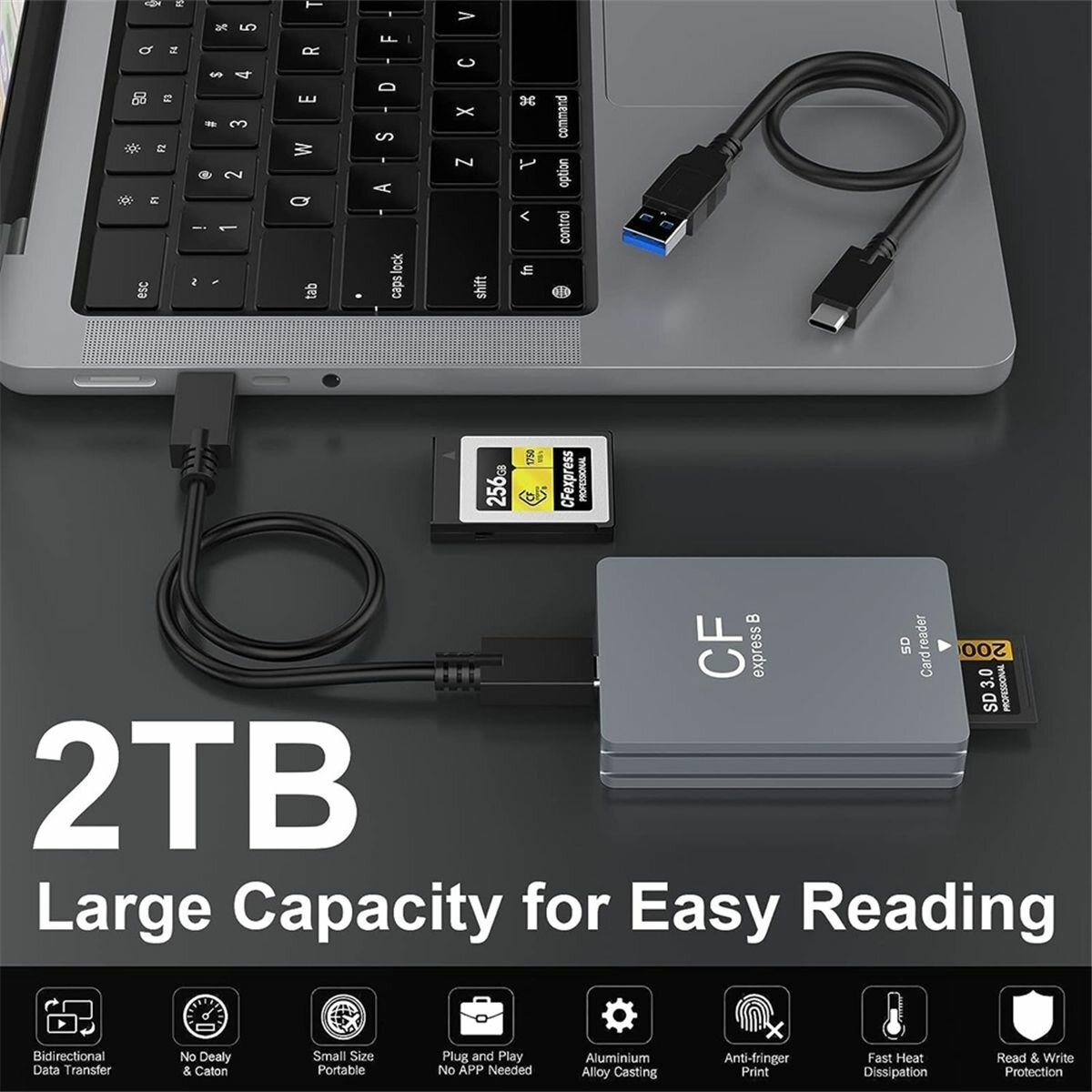 В 1 CFexpress Type B SD Card Reader CFexpress Reader USB3.2 10 Гбит/с — фото 1