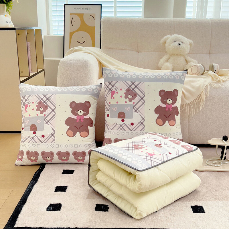 Двухсторонняя подушка-плед, утолщенная, офисная, складная, подушка для сна, плед 2-в-1, диванная, автомобильная подушка, автомобильная