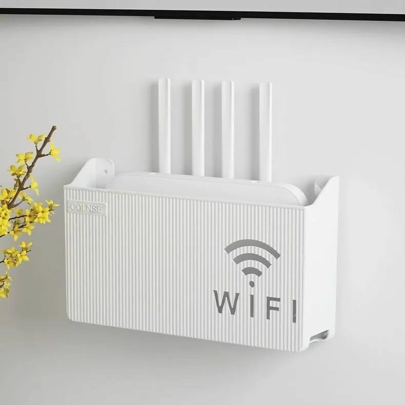 Настенный ящик для хранения, беспроводная телевизионная приставка Wi-Fi, стойка для маршрутизатора, ящик для хранения без перфорации, настенный