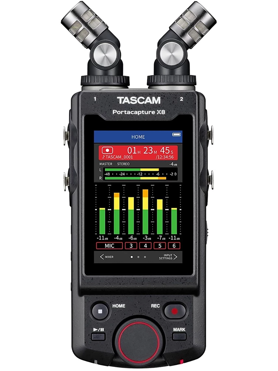 Портативный рекордер Tascam Portacapture X8, 6 режимов, AUX, USB, Bluetooth, 3,5"