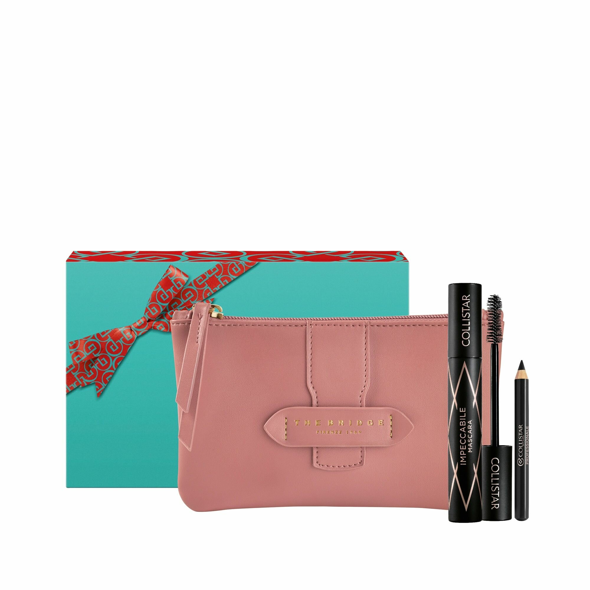 Collistar - Набор: Безупречной туши для ресниц 14 мл черная + карандаш для глаз 0.8 гр черный + косметичка