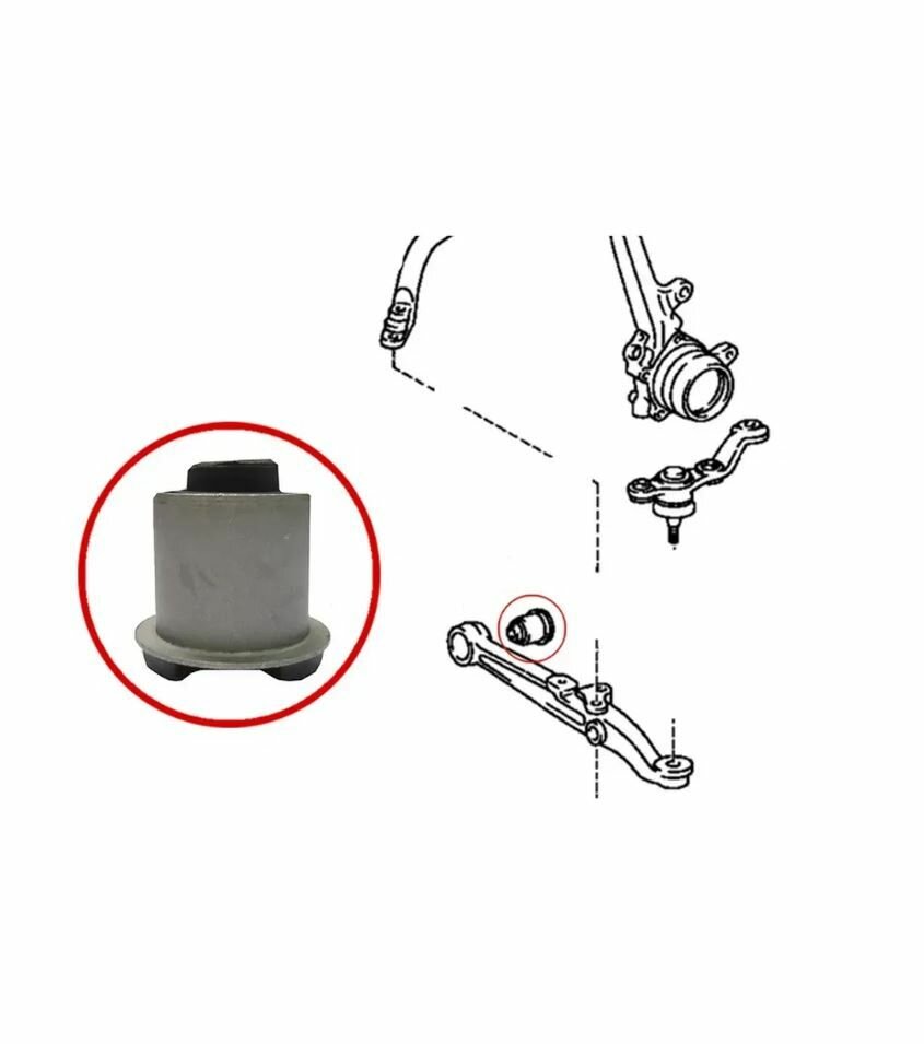 ST4865430070//Сайлентблок для Toyota Crown 95-07, Mark II (X90, X100, X110) 92-04, Lexus IS 98-05