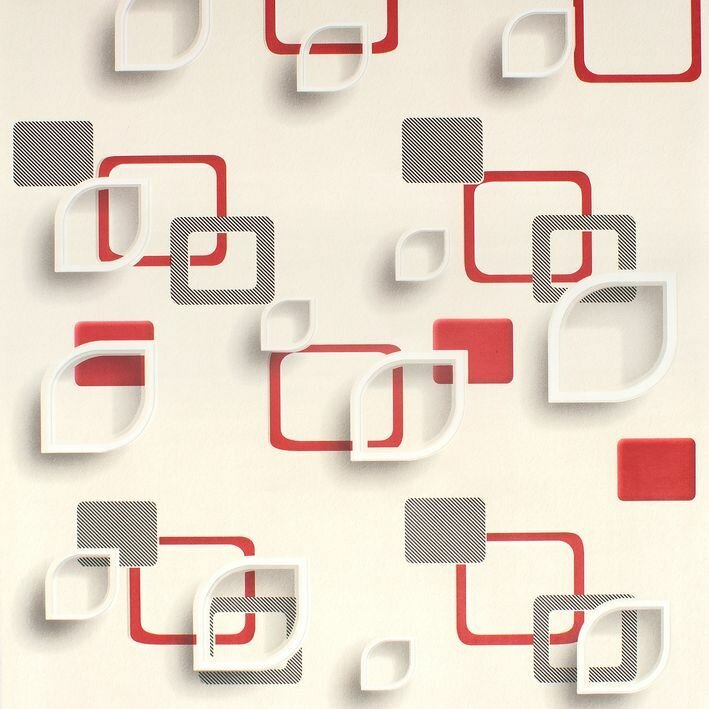 Обои бумажные, моющиеся, полуметровые, 0,53*10м, Геометрия 4