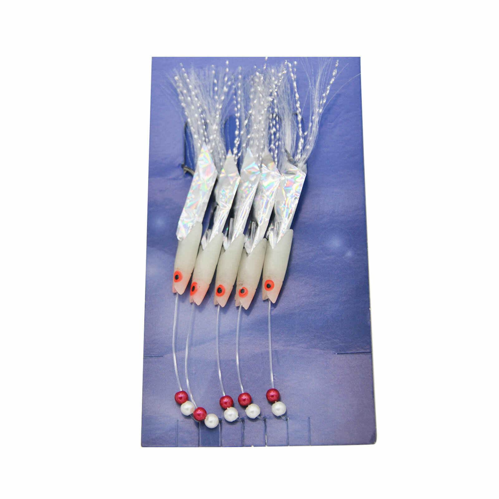 5 Шт Перья Окунь Треска Рыболовные Приманки Светящийся Рыболовный Крючок Лодка Пляж Пирс Приманка Рыболовные Снасти Морская Рыбалка Снасти