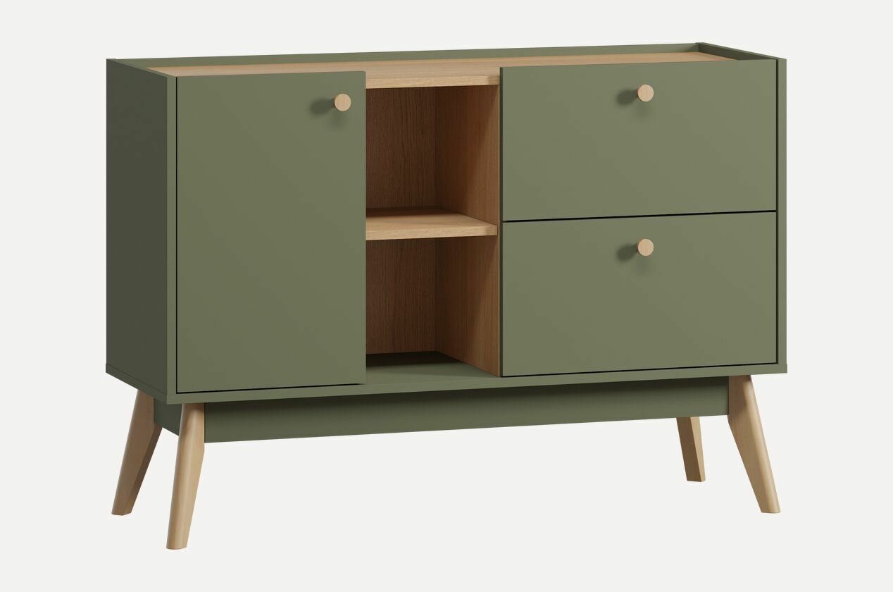 Тумба напольная Divan.ru Торвалль-1 Olive, ЛДСП, 115х40х81 см, зеленая