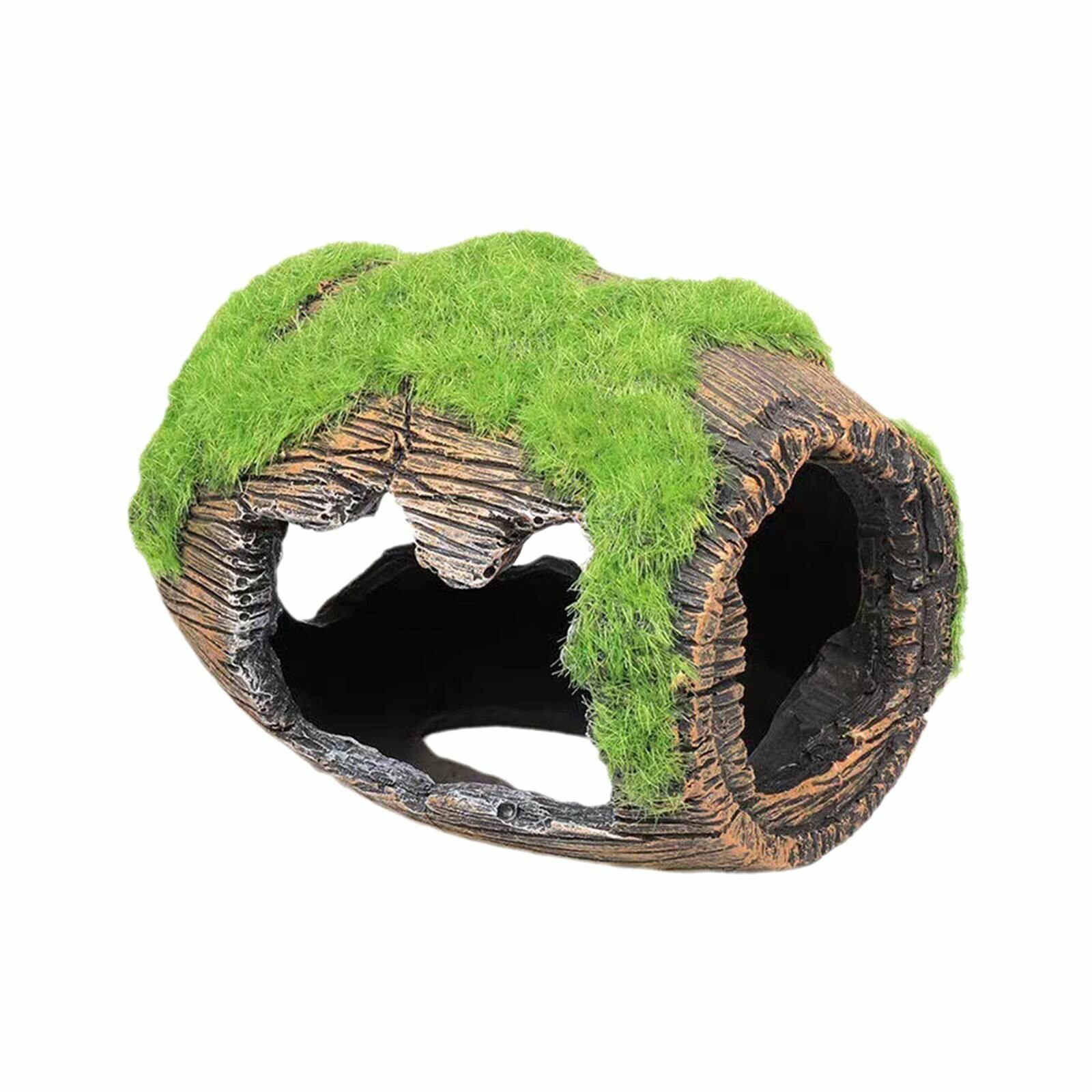 Декор для аквариума в виде разбитой бочки, укрытие для рыбок, домик для цихлид и петушков, размер большой