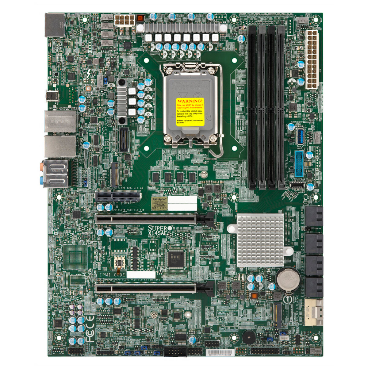 Материнская плата SuperMicro MBD-X14SAE-B, LGA1851, Intel W880, ATX, OEM (MBD-X14SAE-B)
