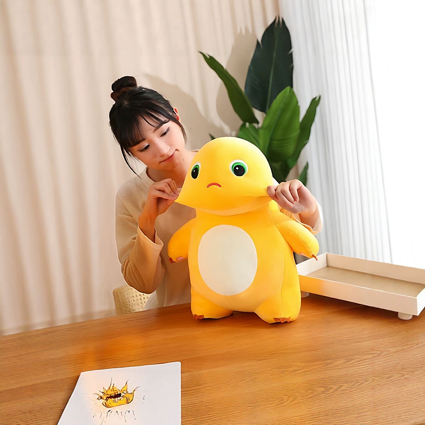 Настоящая милая плюшевая игрушка «Молочный дракон», кукла Тираннозавр Рекс, трансформируемая большая плюшевая