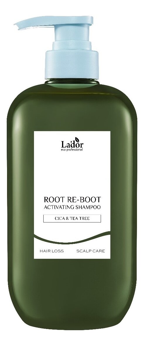 La'dor ROOT RE-BOOT ACTIVATING SHAMPOO CICA&TEA TREE Шампунь для восстановления корней волос с экстрактом центеллы азиатской и маслом чайного дерева 800 мл