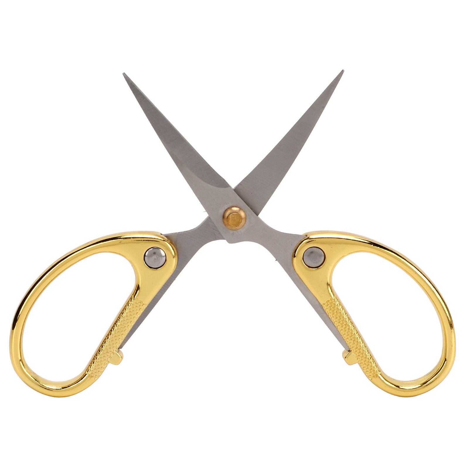 Craft Scissors Stainless Steel High Hardness Durable Ergonomic Design Easy Cutting Widely Used Sewing ScissorsGold