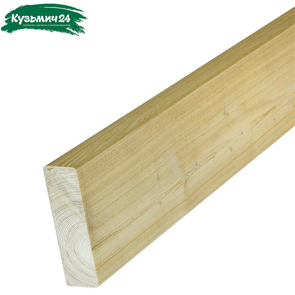 Доска строганая, завальцованная, Хвойные породы, 45х95х3000 мм