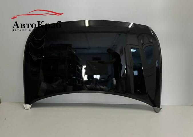 Капот в цвет для Хендай Солярис II (2017 — 2020) mzh - черный
