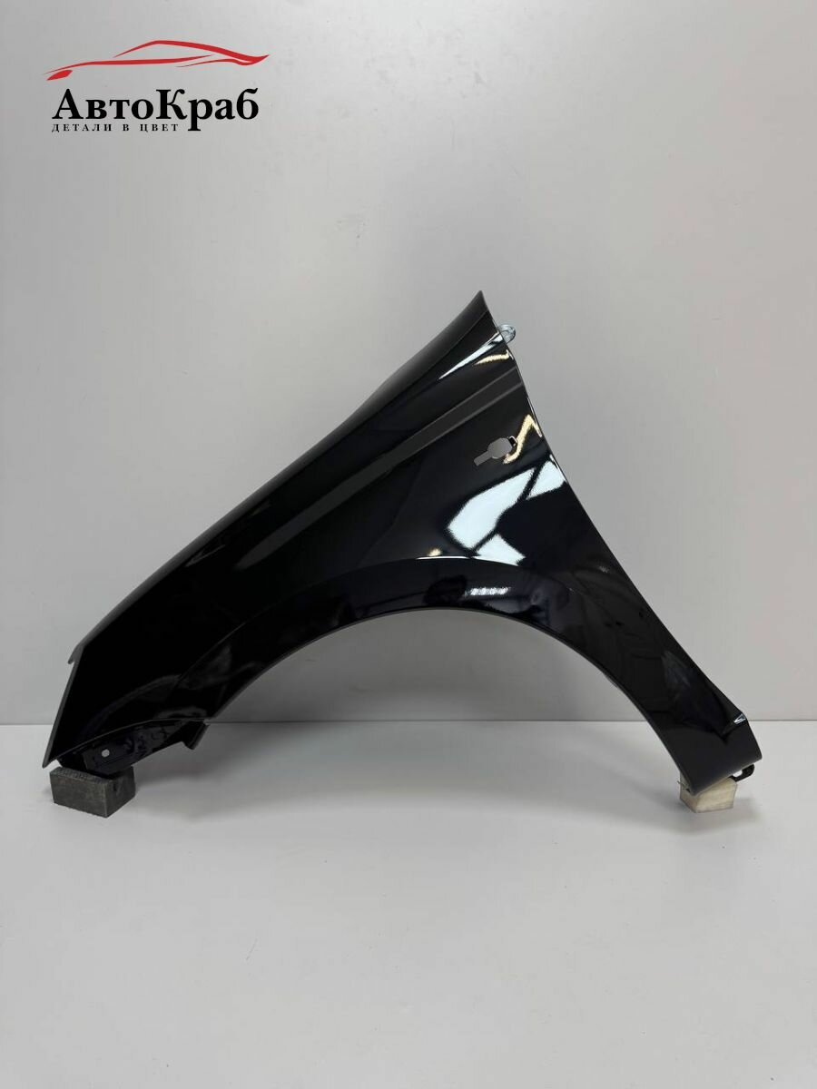 Крыло переднее левое металлическое в цвет для Лада Гранта 2011 - 2018 г. 665 - космос, черно синий