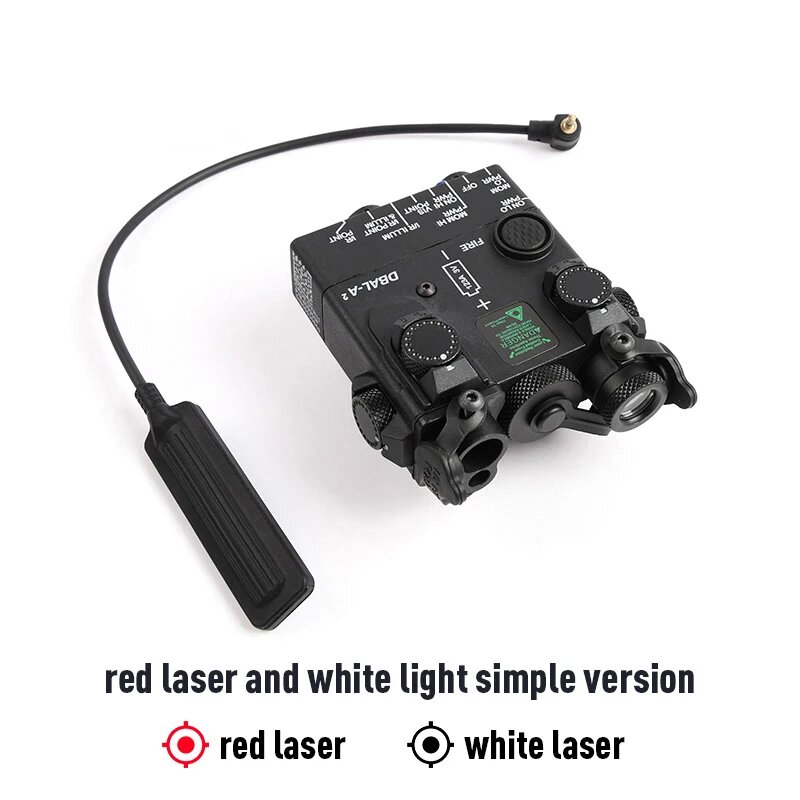 WADSN DBAL-A2 Лазерный целеуказатель и фонарик для охоты BK Red Laser