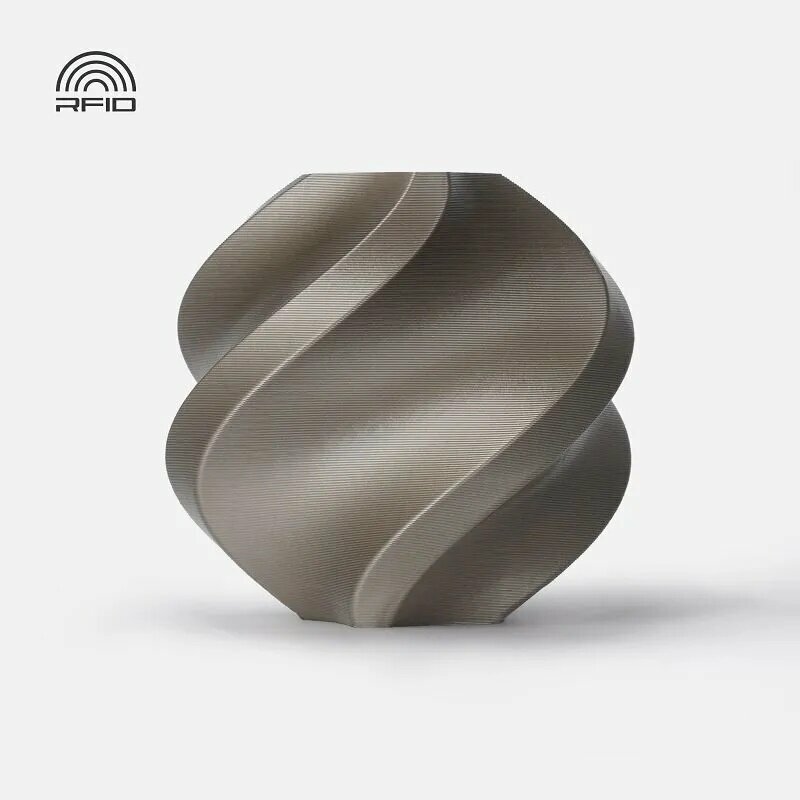 Bambu Lab PLA Metal металлический филамент для 3D-печати: высокая ударная вязкость, легкая печать, интеллектуальное распознавание параметров через RFID Iridium Gold 13400 1kg с катушкой