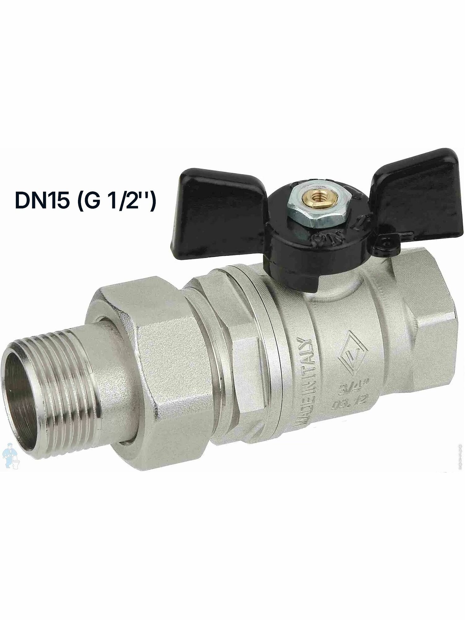 Кран американка DN15 PN50 бабочка new jersey 922 BUGATTI