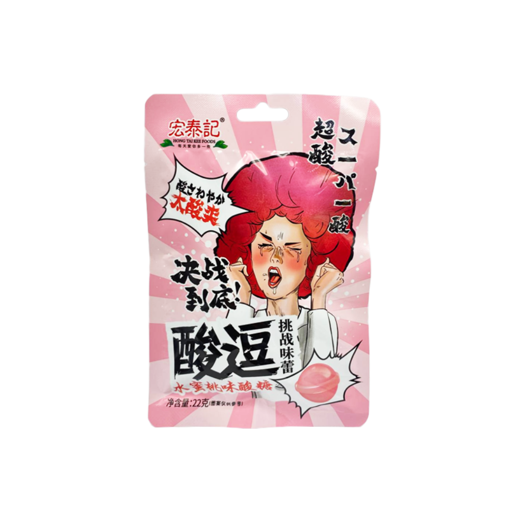 Леденцы Hondtaiji кислые со вкусом сочного персика 22 г, Китай