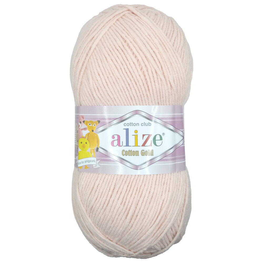 Пряжа для вязания Alize Cotton gold 401 крем-брюле 1 моток 100 гр/330 м 55% хлопок, 45% акрил