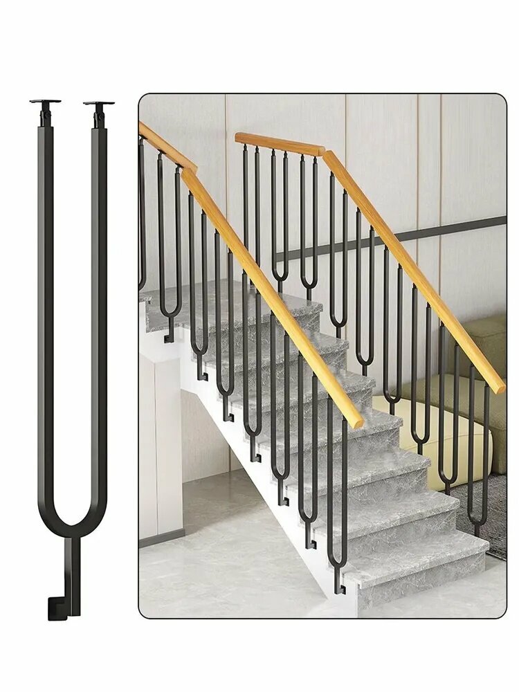 Балясины для лестниц прямоугольные полые, 12 мм толщина стенки, с регулируемыми кронштейнами система ограждения