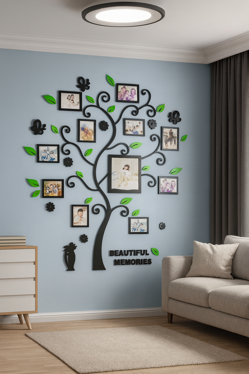 Наклейка интерьерная с фоторамками TAKE IT EASY «Воспоминания», декор на стену, панно 130×106 см