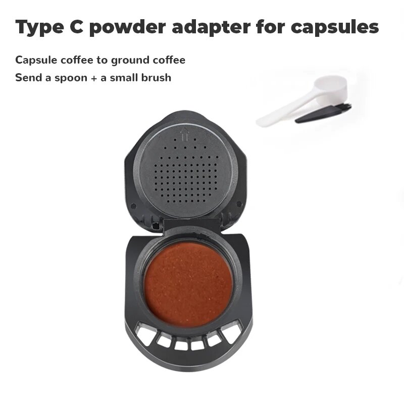 Многоразовый адаптер для порошка для Dolce Gusto Piccolo xs Maker, Nescafe Genio S Plus Nespresso и конвертера кофейных капсул Lumio