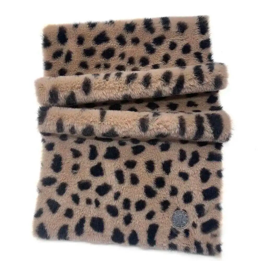 Искусственный мех ZYFMPTEX леопардовый 25x45 см 21