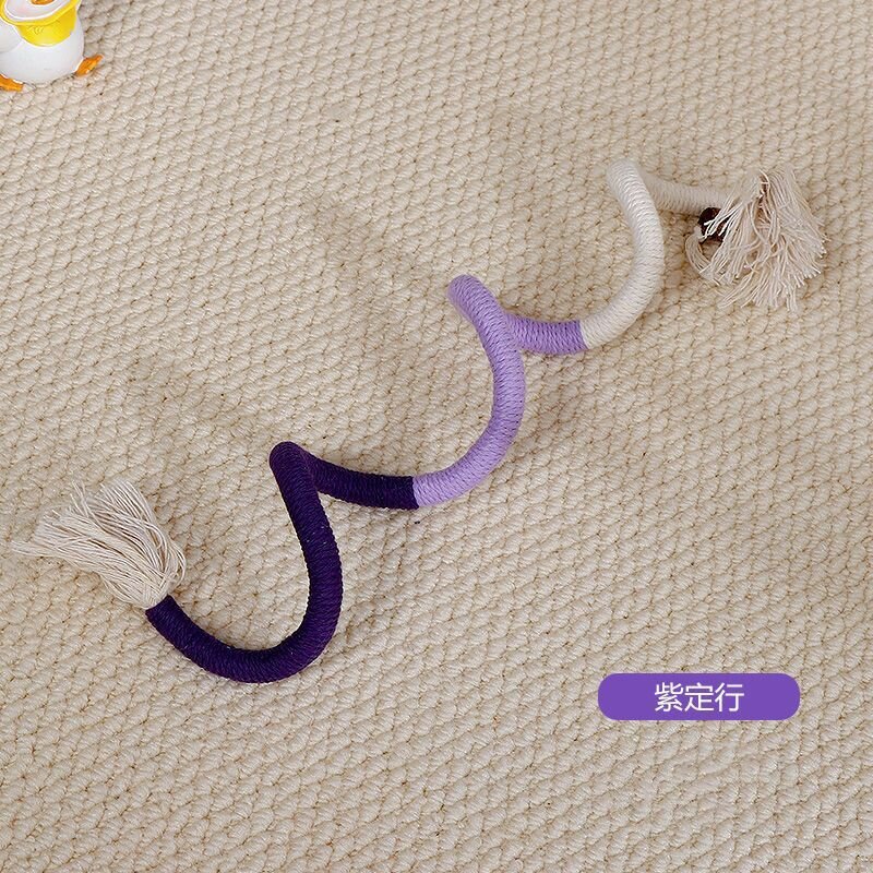 Кошачья игрушка забавная кошачья палочка от привет Веревка для укуса 60 см [фиолетовая фиксированная]