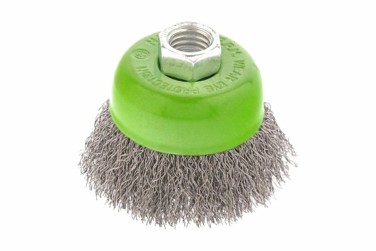 Щетка для УШМ, "чашка" 65 мм, М14, витая проволока, 0,3 мм // Сибртех