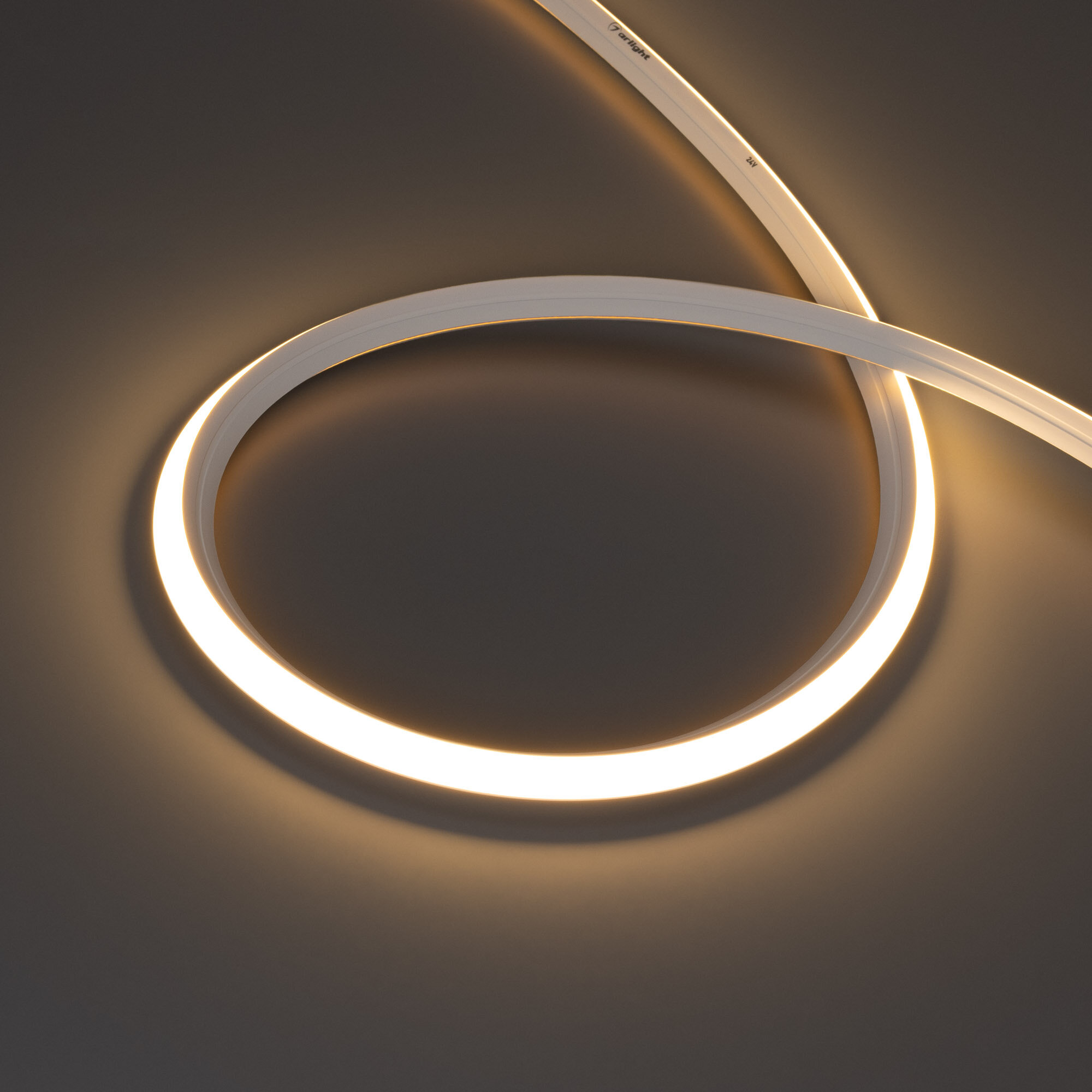 Лента герметичная MOONLIGHT-3D-X544-10x10mm 24V Warm3000 (8 W/m, IP67, 5m, wire x1) (Arlight, Вывод боковой, 5 лет) 0551