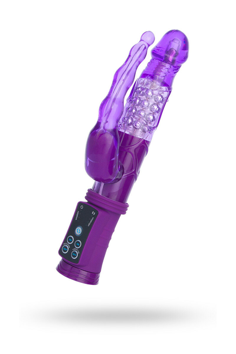 Анально-вагинальный вибратор, фиолетовый, 22 см