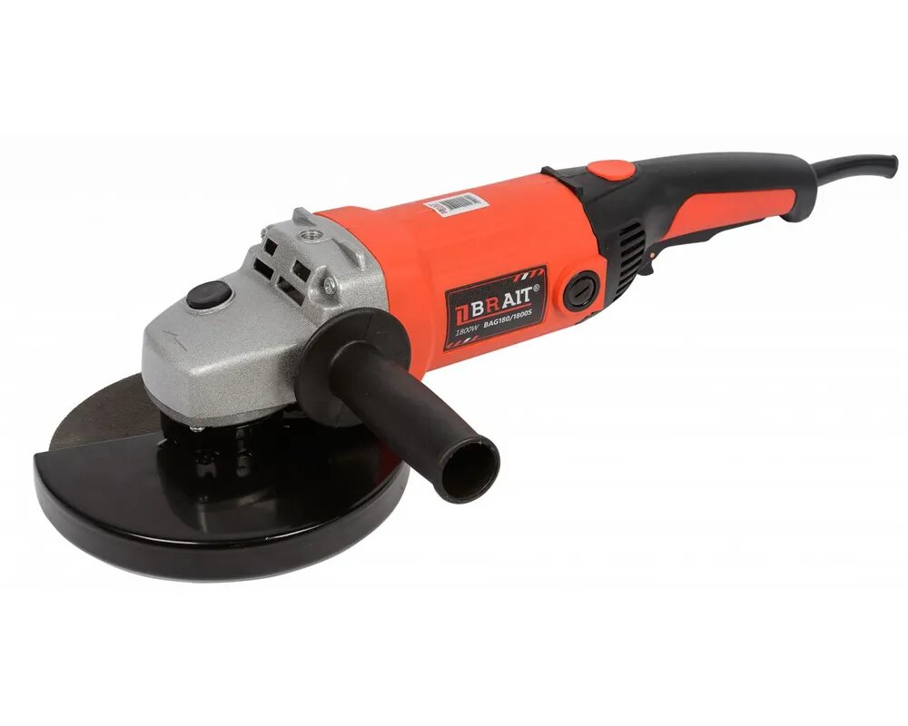 Болгарка BRAIT BAG180/1800S (1800 Вт, 8000 об/мин, диаметр диска 180 мм, плавный пуск, поворотная ручка)