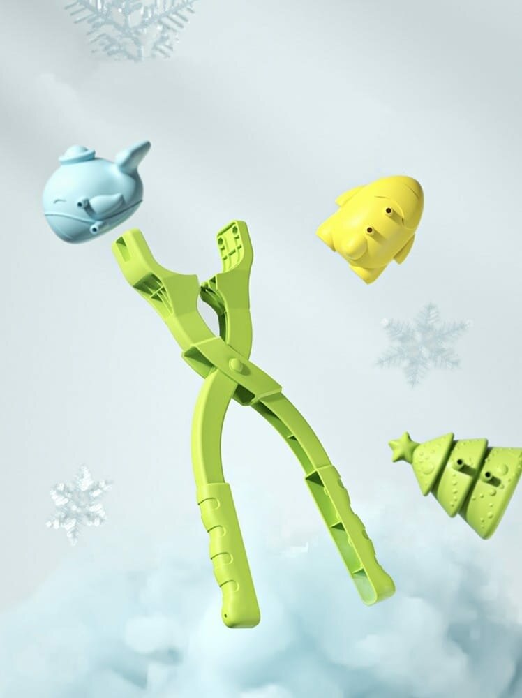 Снежколеп со сменными фигурками салатовый , 4 фигурки