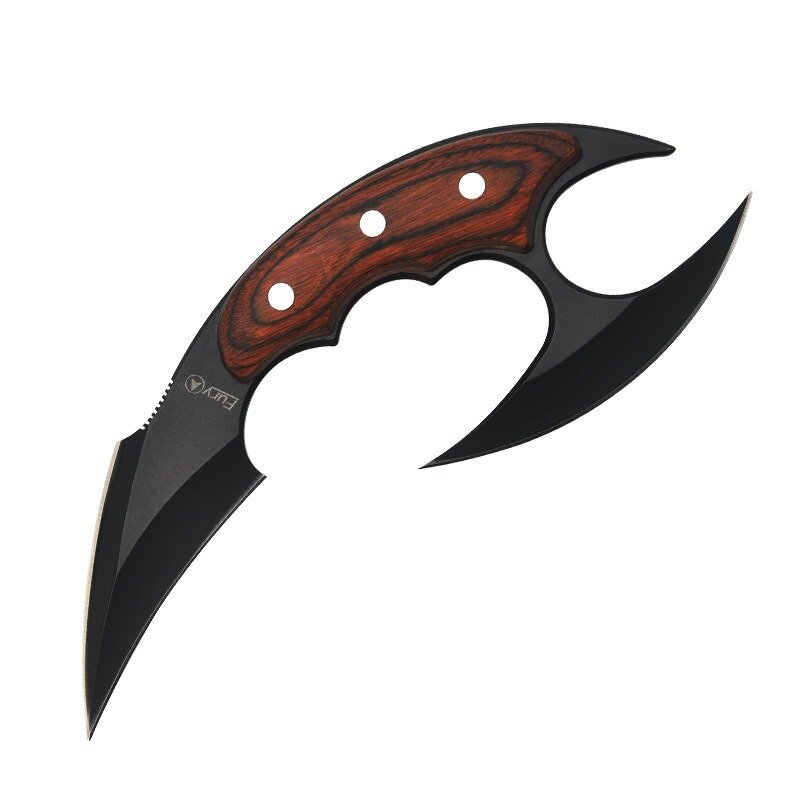 Перчатки CSGO, набедренные повязки, когти, острый портативный изогнутый нож, универсальный нож 2-в-1 для активного отдыха, небольшой нож из высокопрочной цельной нержавеющей стали.