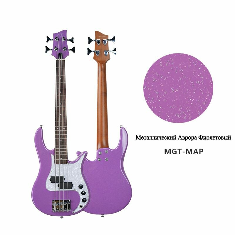 AKAMA MINI Groove T 33-дюймовая электрическая бас-гитара, 4-струнная