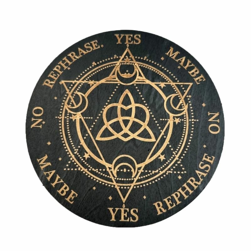 Деревянная доска для гадания с маятником, массив энергии солнца и луны, резная тарелка, хрустальные подставки, алтарь исцеления, дисплей медитации ведьмы