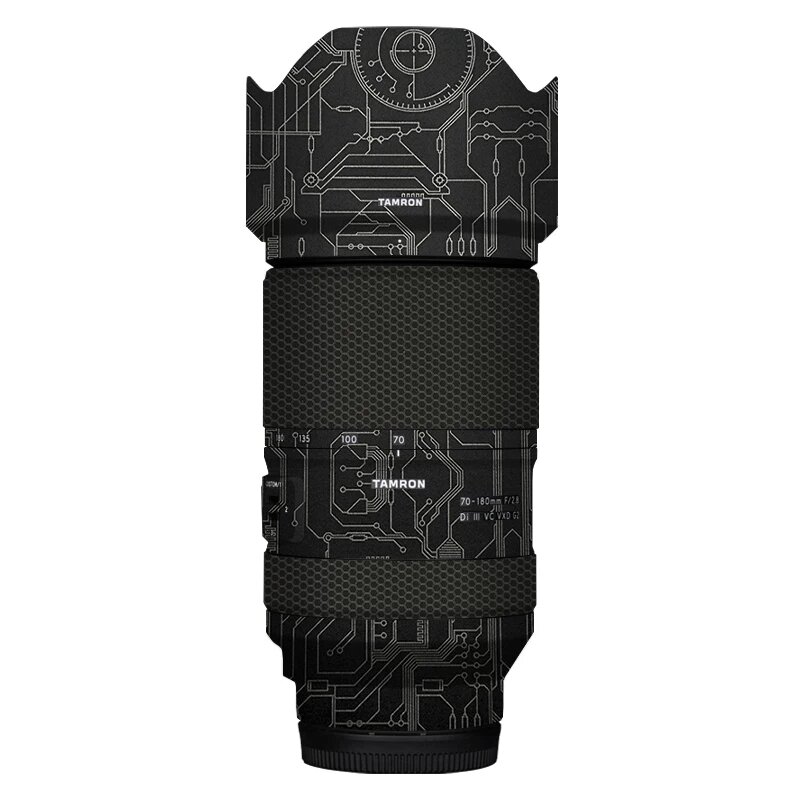 Защитная пленка для объектива Tamron 70-180mm f/2.8 G2 с цепным темно-золотым рисунком, полное покрытие