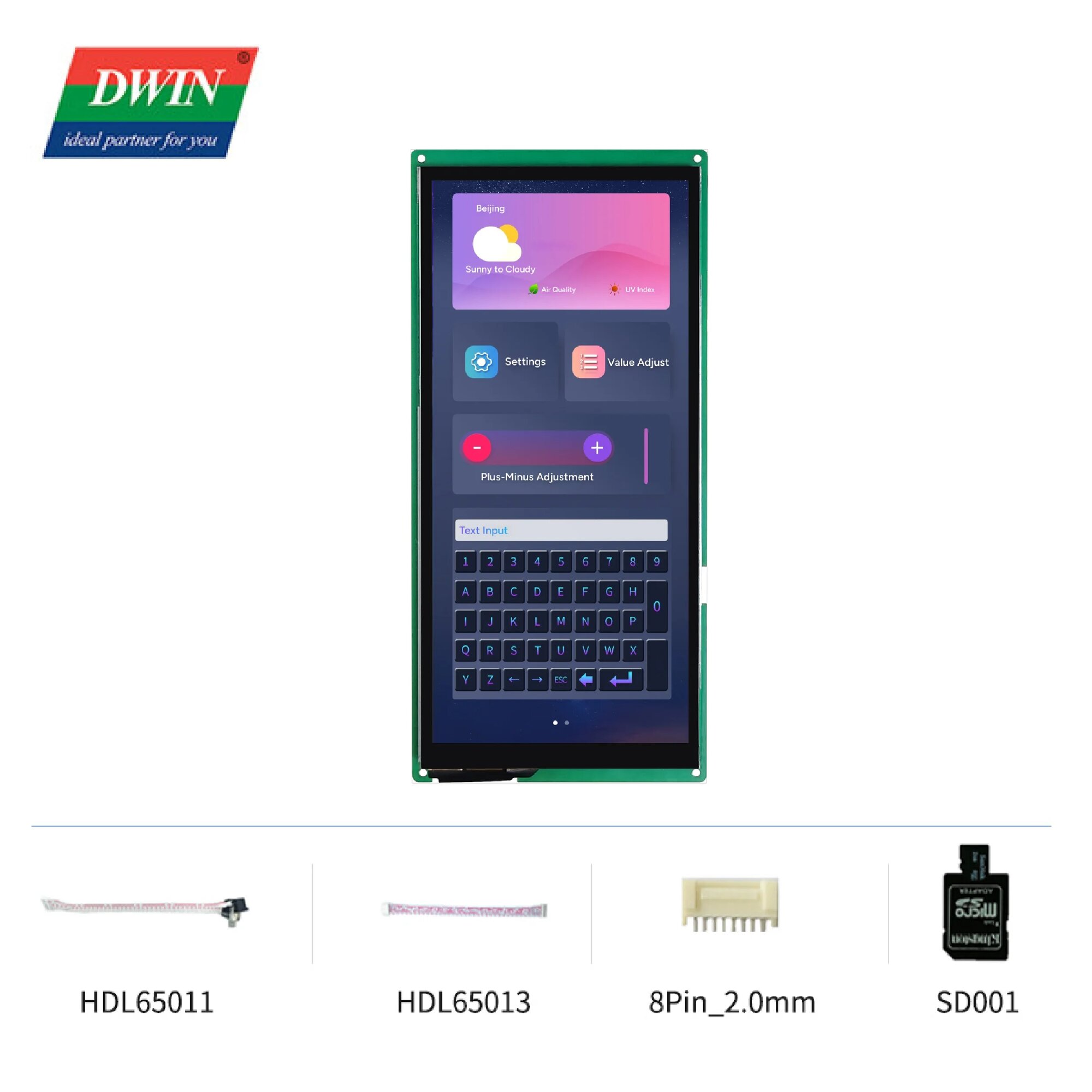 DWIN 10,4 дюйма TFT ЖК-дисплей 720*1600 CTP with Accessory