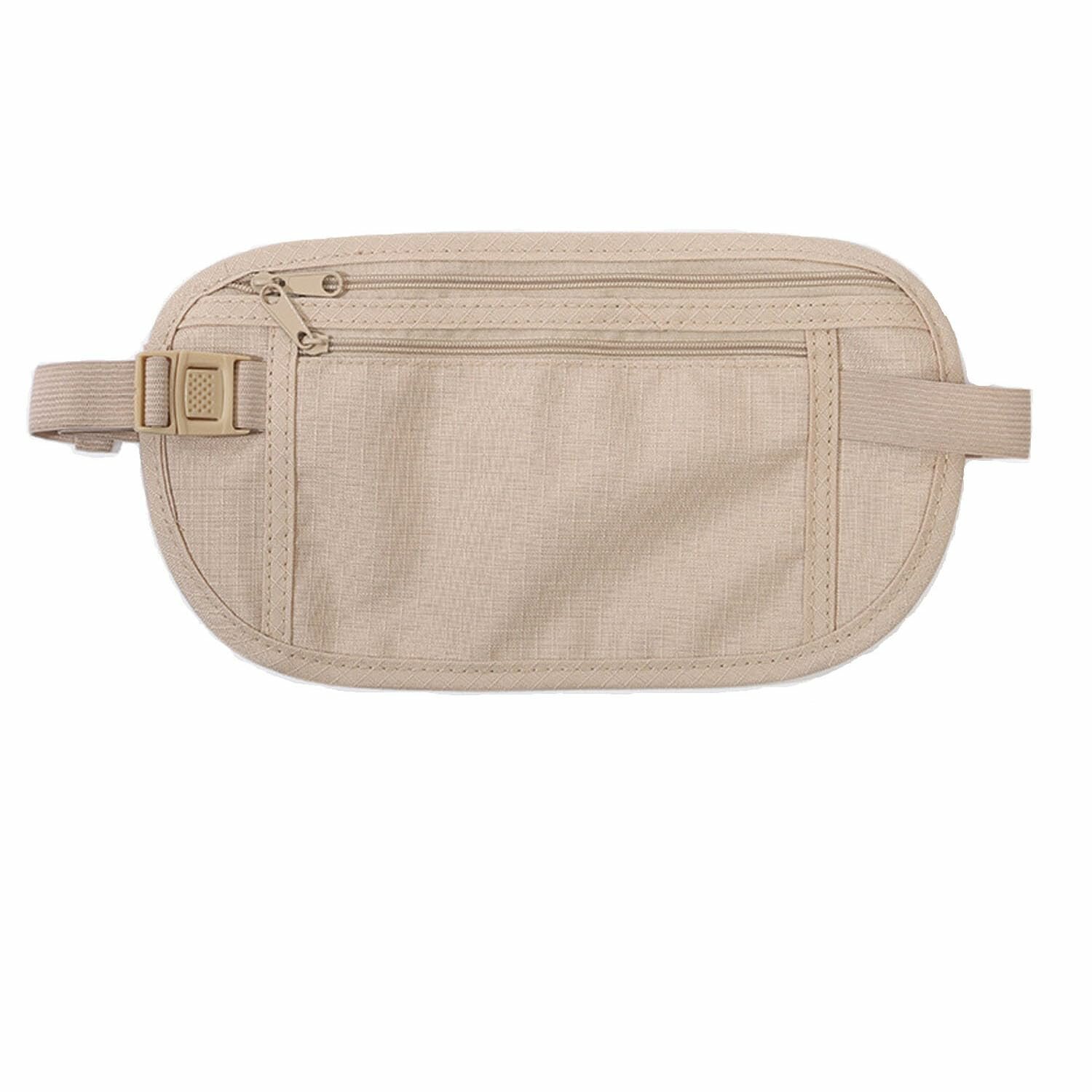 Cangurera de Viaje, Bolsillo Oculto, Billetera, Cintura Bolso, Riñoneras Deportivo para Correr, Riñonera Anti-robo con Cremallera Oculta para Cinturón Carteras, Soporte Efectivo, Tarjetas, pasaporte, 1x Running Waist Bag