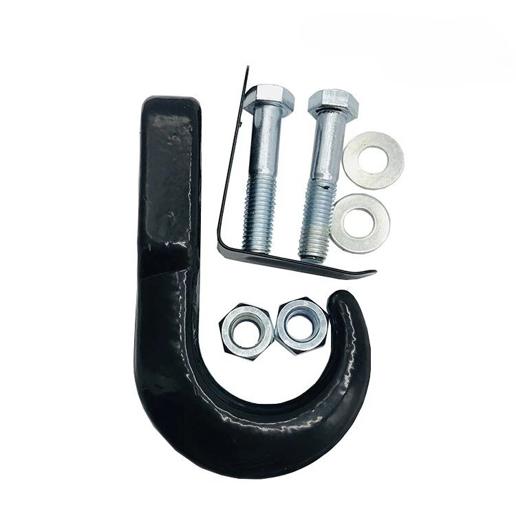 Универсальный крюк для прицепа, модифицированный открытый крюк для автомобиля, высокопрочный ковка матрицы, 4,5 т, черный спрей, пластик, 10000 фунтов, ручная тяга