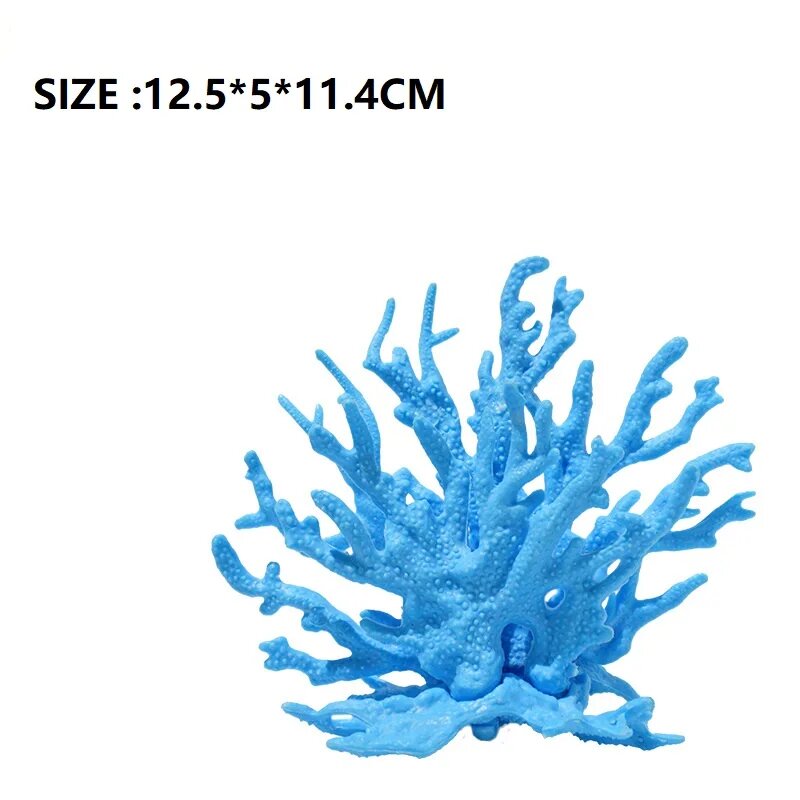 Искусственный коралл для аквариума ZSP06 Синий, Blue