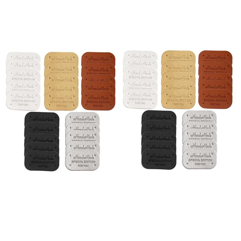 Бирки из искусственной кожи, 200 шт