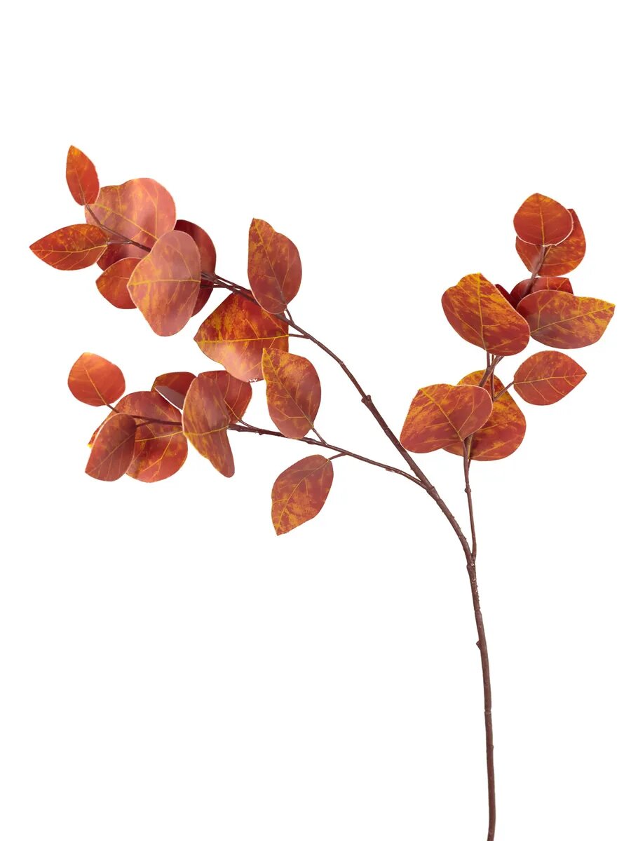 Цветок искусственный Ветка эвкалипта осень 60 см